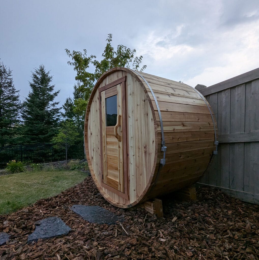 4ft Round Barrel Sauna - Copperwood Sauna