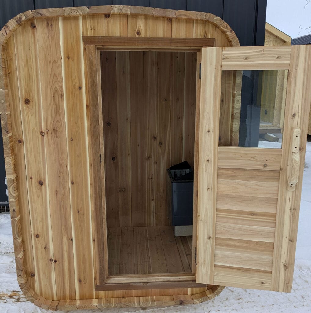 4ft Square Barrel Sauna - Copperwood Sauna